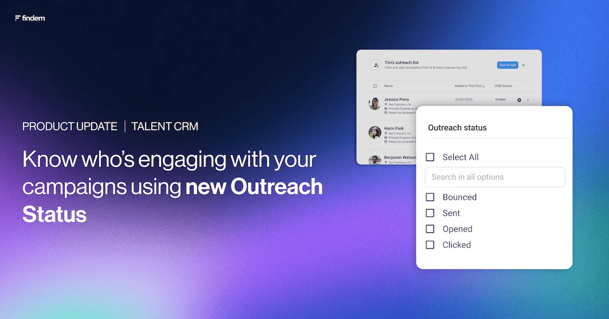 Product Update: Outreach Status | Findem